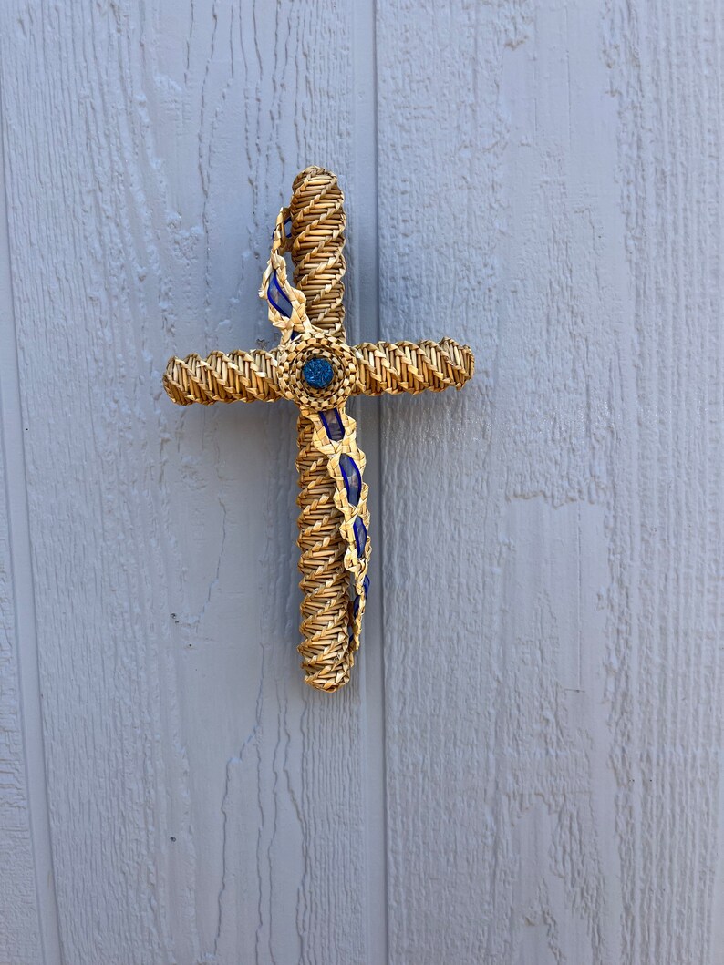 Hand-woven Spiral Wheat Cross - Etsy