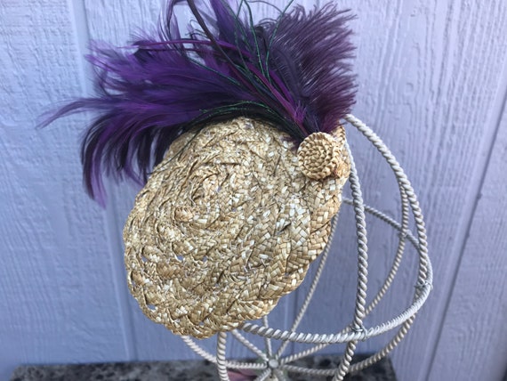 Straw Fascinator Headpiece | Etsy