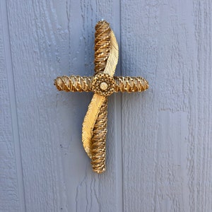 Hand-woven Spiral Wheat Cross - Etsy