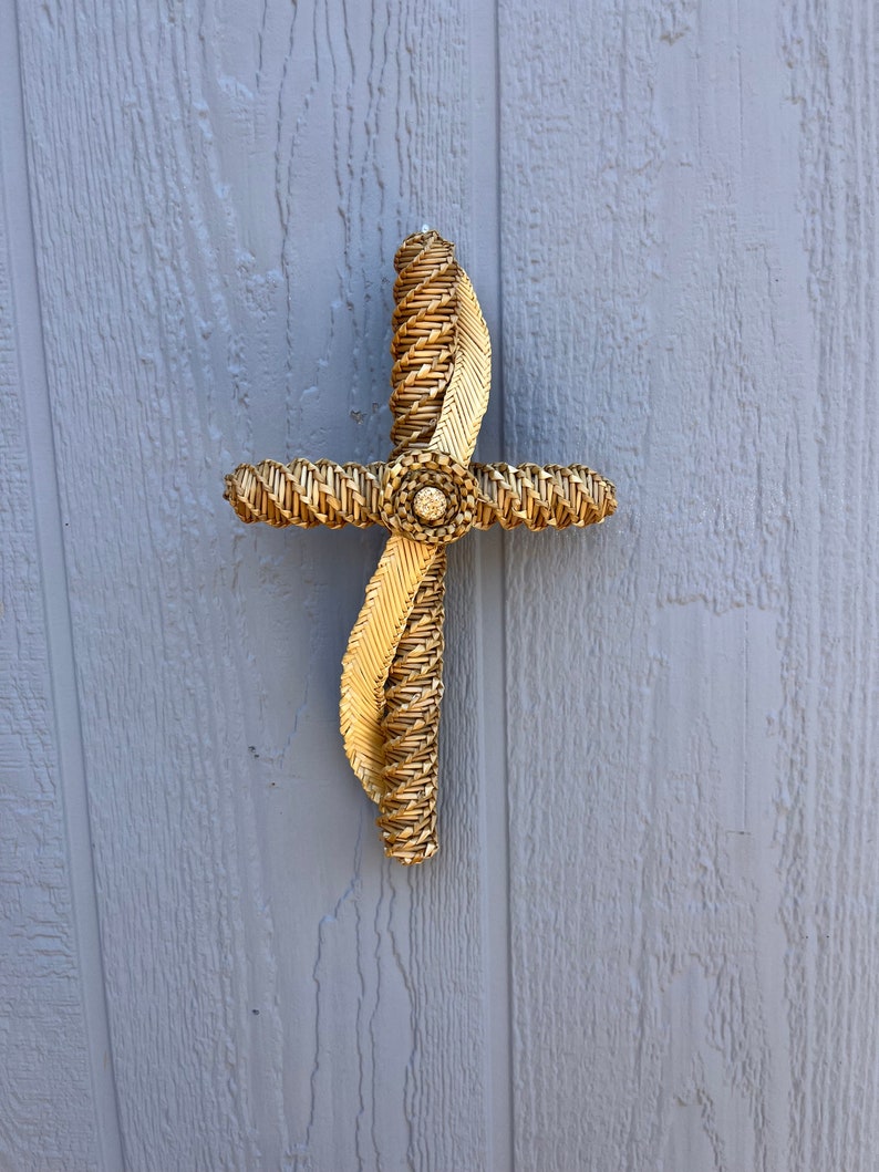 Hand-woven Spiral Wheat Cross - Etsy