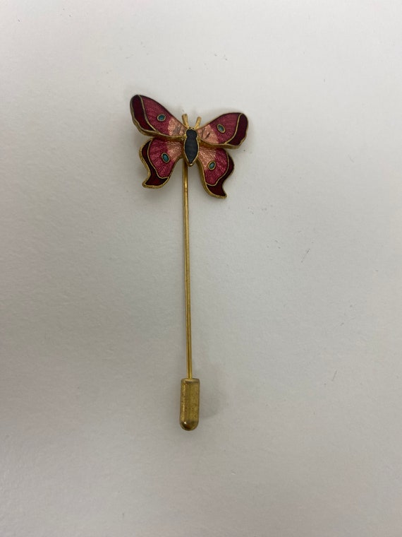 1970’s Fish & Crown Enamel Pin - Gem