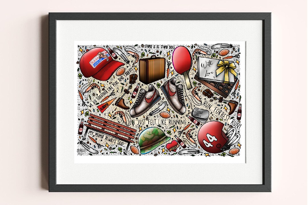 Forrest Gump Print Traditional Tattoo Neo Traditional Tattoo Flash Art ...