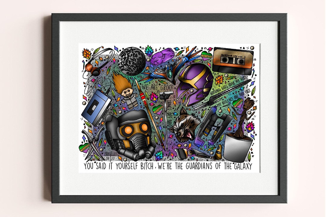 Guardians of the Galaxy Tattoo Flash Art Print - Etsy