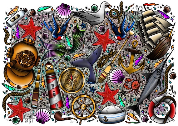 Neo Traditional Sea Tattoos Pin Page