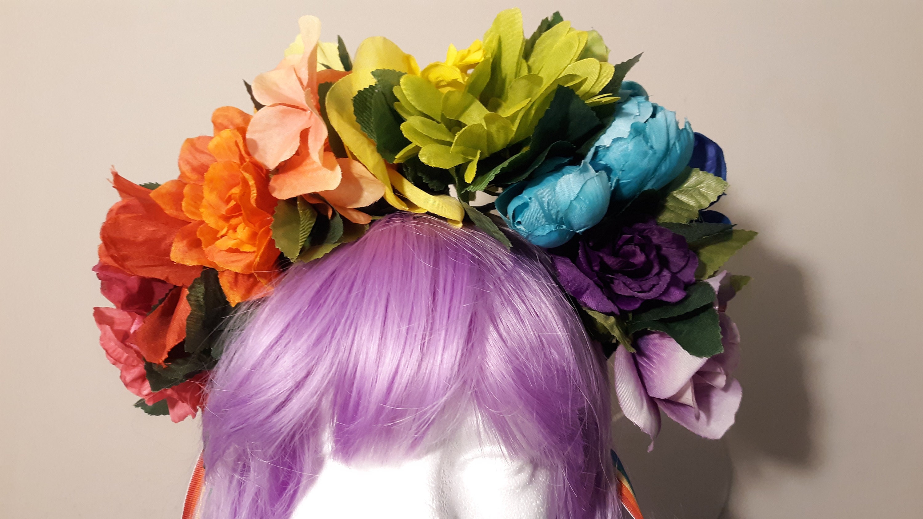 LGBTQ Pride Rainbow Flag Flower Crown | Etsy