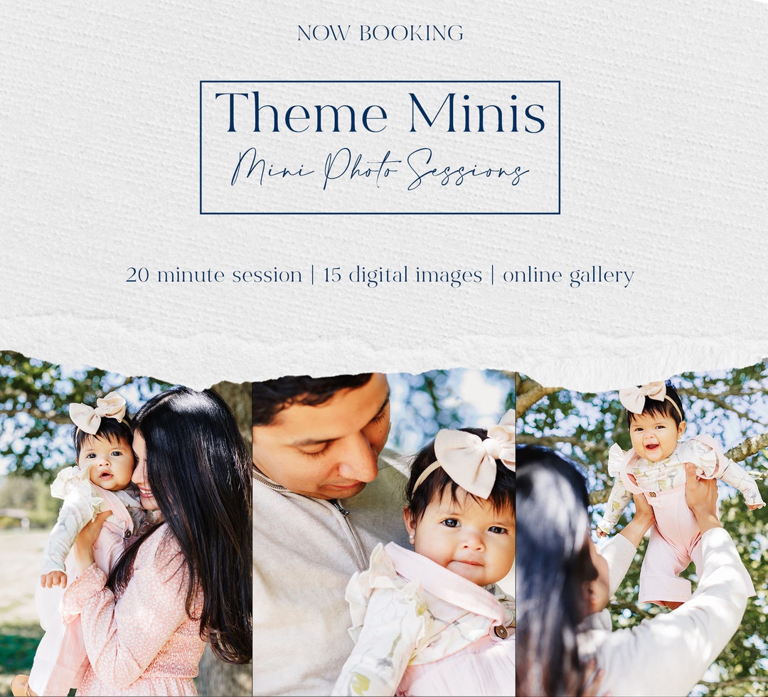 Completely Editable Mini Session Template for Photoshop. You Can Change ...