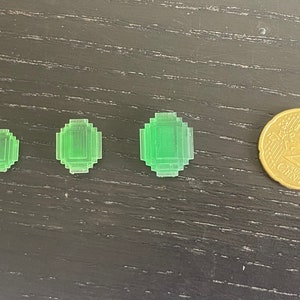Handmade Minecraft 3D Emeralds in Three Sizes - Replica Gems for Gamers ...