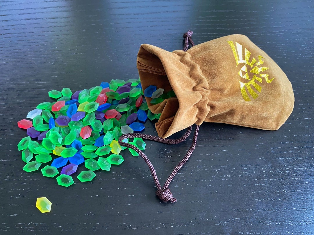 Legend of Zelda Rupees Rupee Set Including Rupee Bag/pouch 100, 250 ...