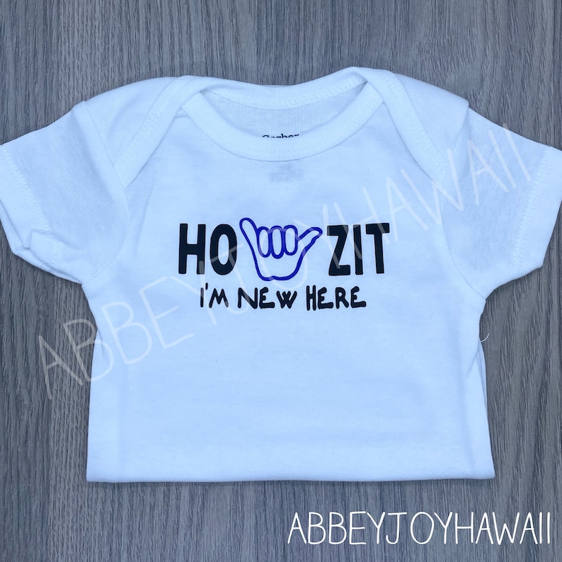Bodysuit - Howzit I'm New Here - ONESIES® Brand - Hawaii Shaka Bodysuit ...