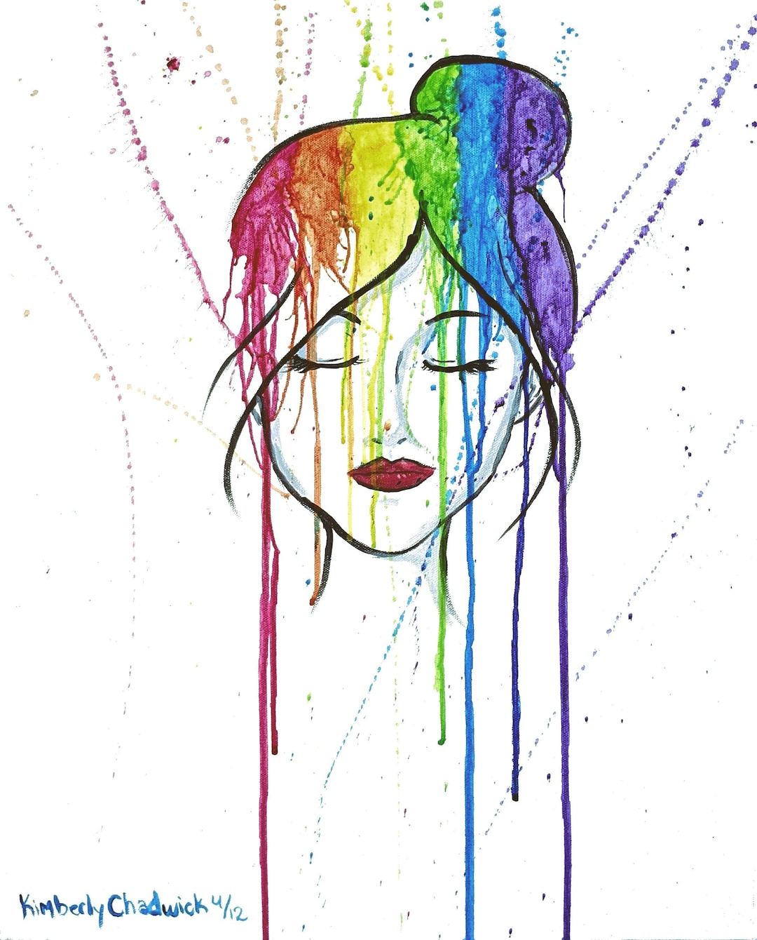 Colorless Colorful Rainbow-inspired Art Prints of Acrylic - Etsy