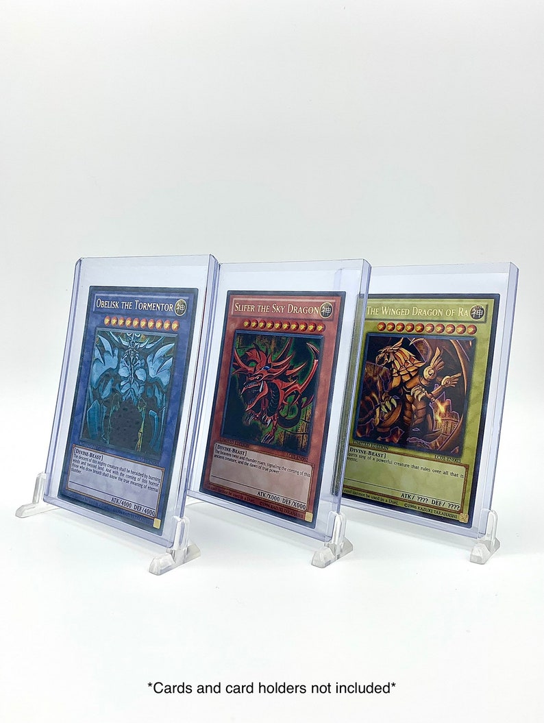 Pack of Three Clear Collectible Trading Card Stands free | Etsy