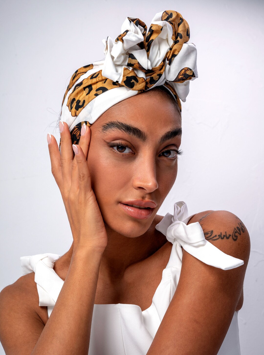 Seashell Double-sided Head Wrap With Inner Wire , Turban Head Wrap ...