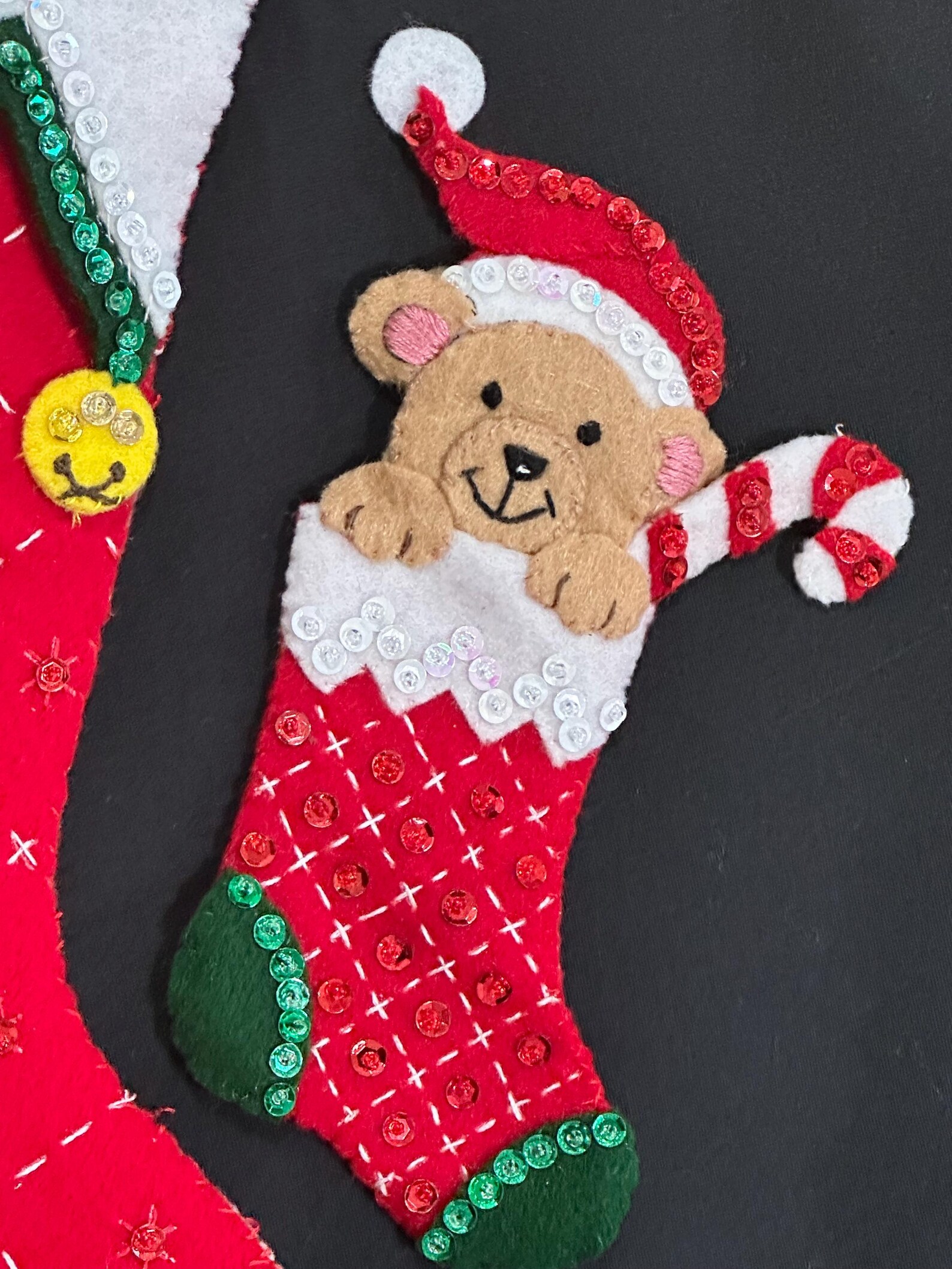 Adorable Bucilla Bear Stocking Completed With Ornament Included - Etsy