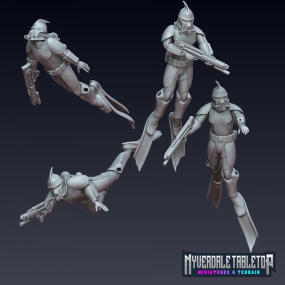 Scuba Troopers Swimming Star Wars Legion Galactic - Etsy UK