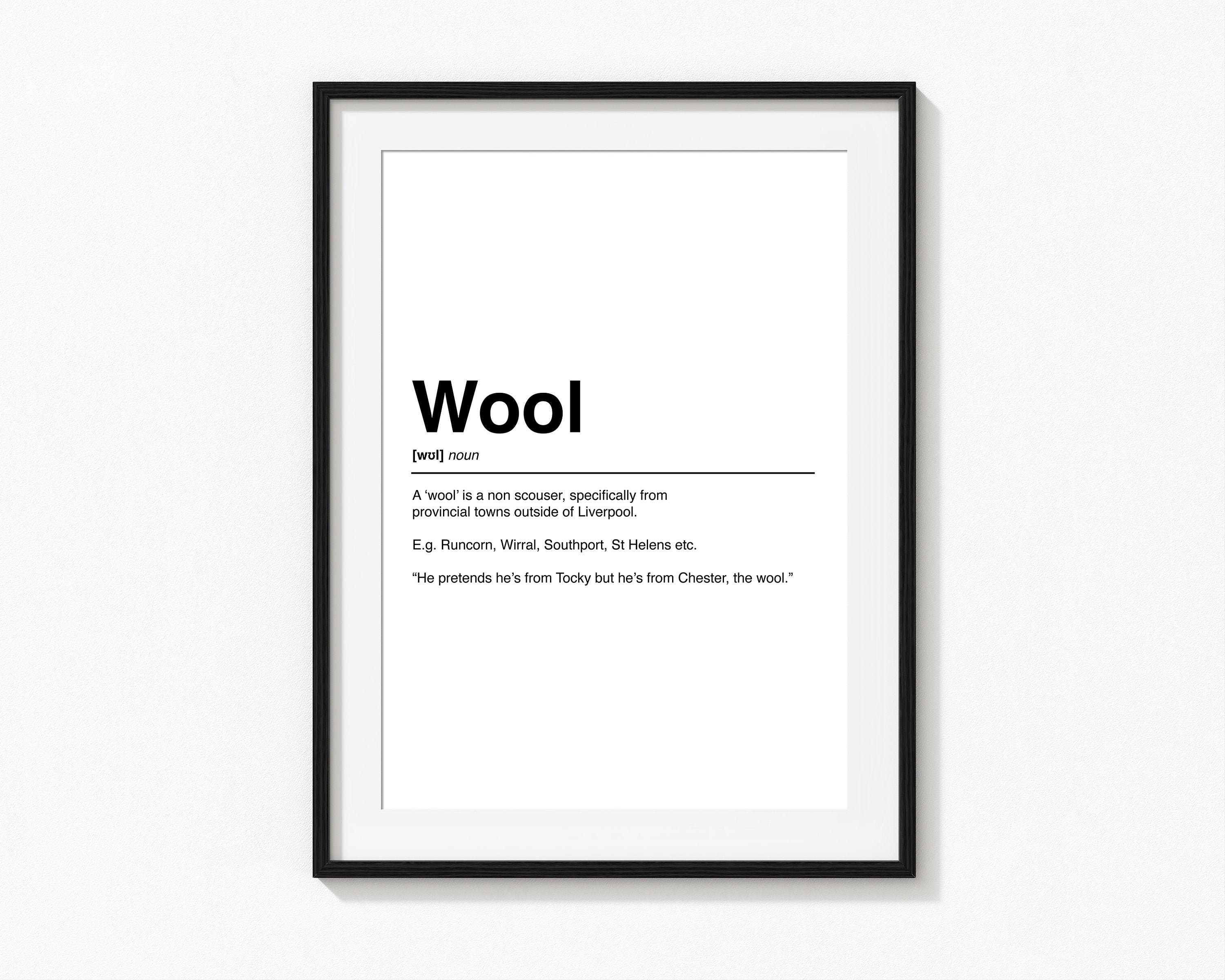 Wool Definition Print Liverpool Slang Words Urban Dictionary | Etsy