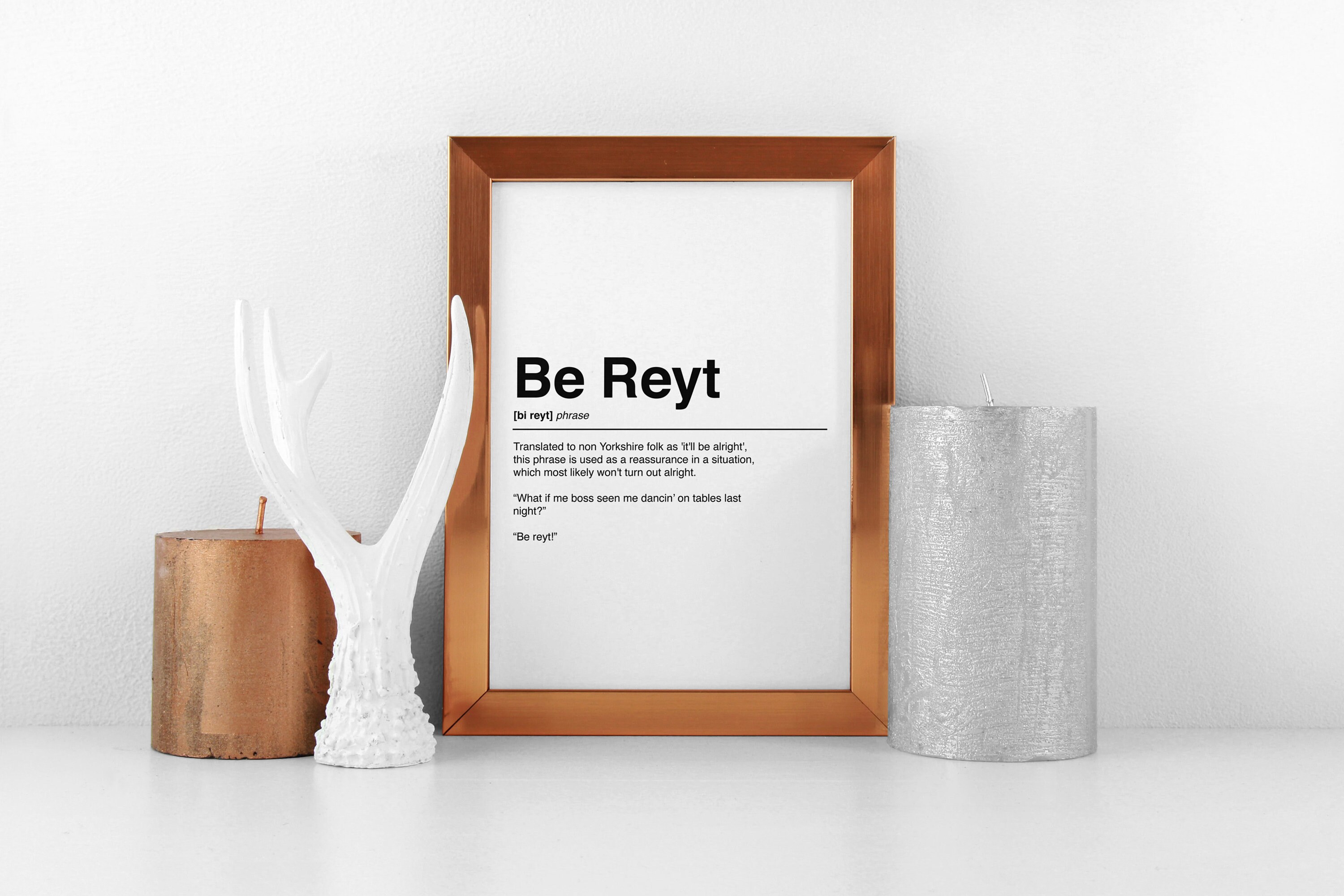 Be Reyt Definition Print Yorkshire Northern Slang Words | Etsy