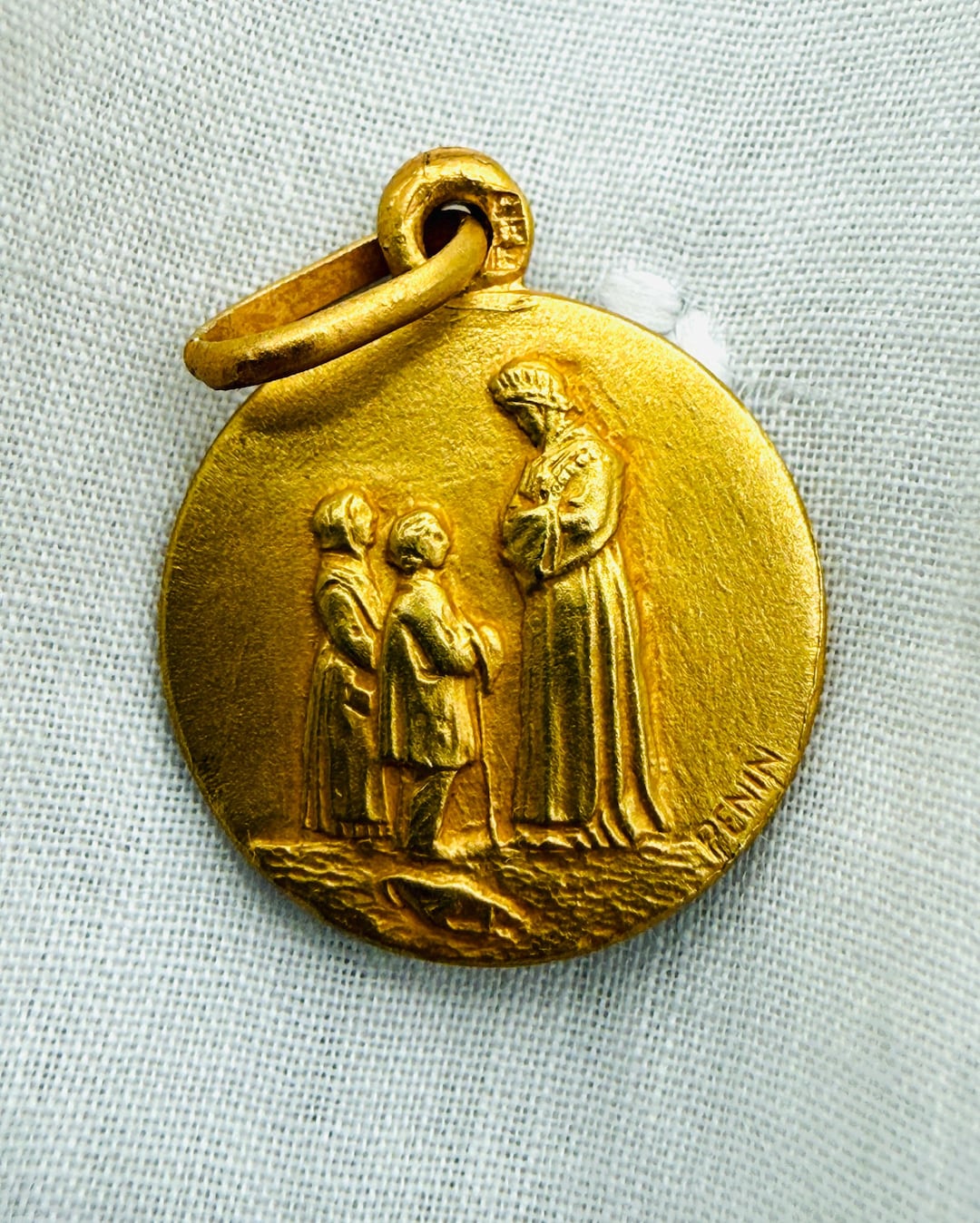 Vintage La Salette Medal Signed PENIN – Tiny Double-sided Catholic ...