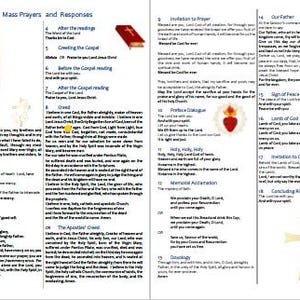 Mass Prayers and Responses - TO PRINT - A4 Recto Verso Pdf - Etsy