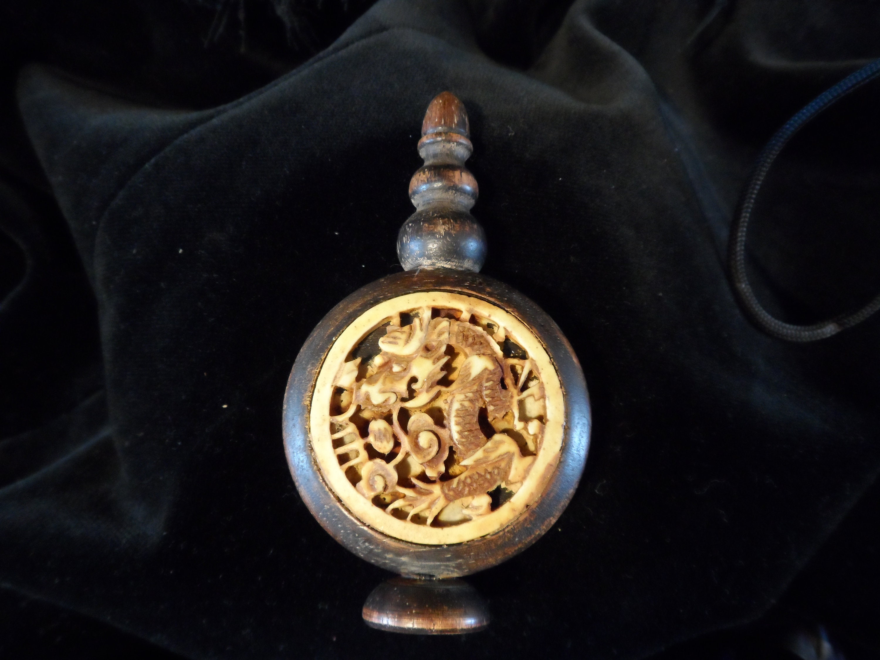 Asian Snuff, Perfume Bottles Hardwood Carved Bone - Etsy