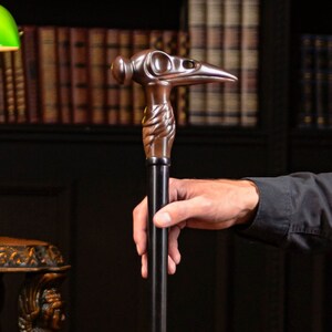 Raven Skull Cane Walking Stick, Crow Walking Cane, Luxury Cane, Hand ...