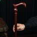 Hook Handle Walking Cane, Saddle Walking Stick Cane for Men, Wood Cane ...