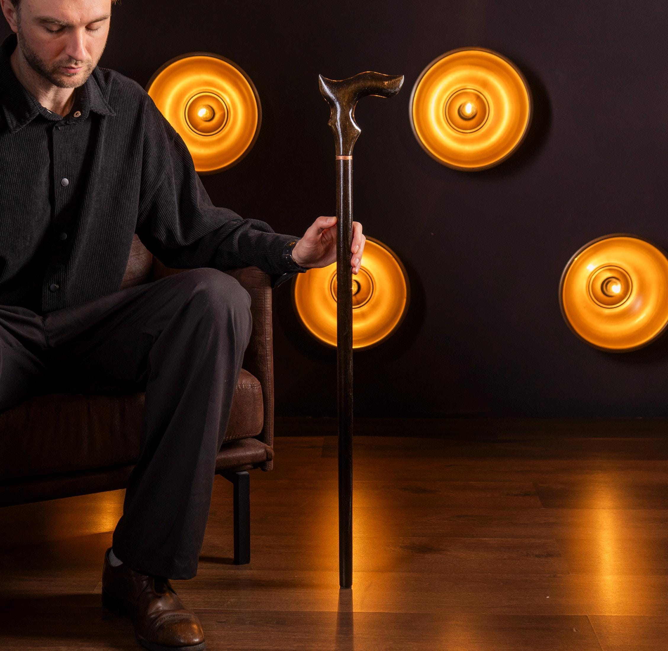 Hand Carved Wooden Walking Cane, Custom Gentleman Cane, Elegant Walking ...
