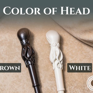 Wizard Cane, Octopus Walking Stick, Wooden Walking Cane for Man, Carved ...