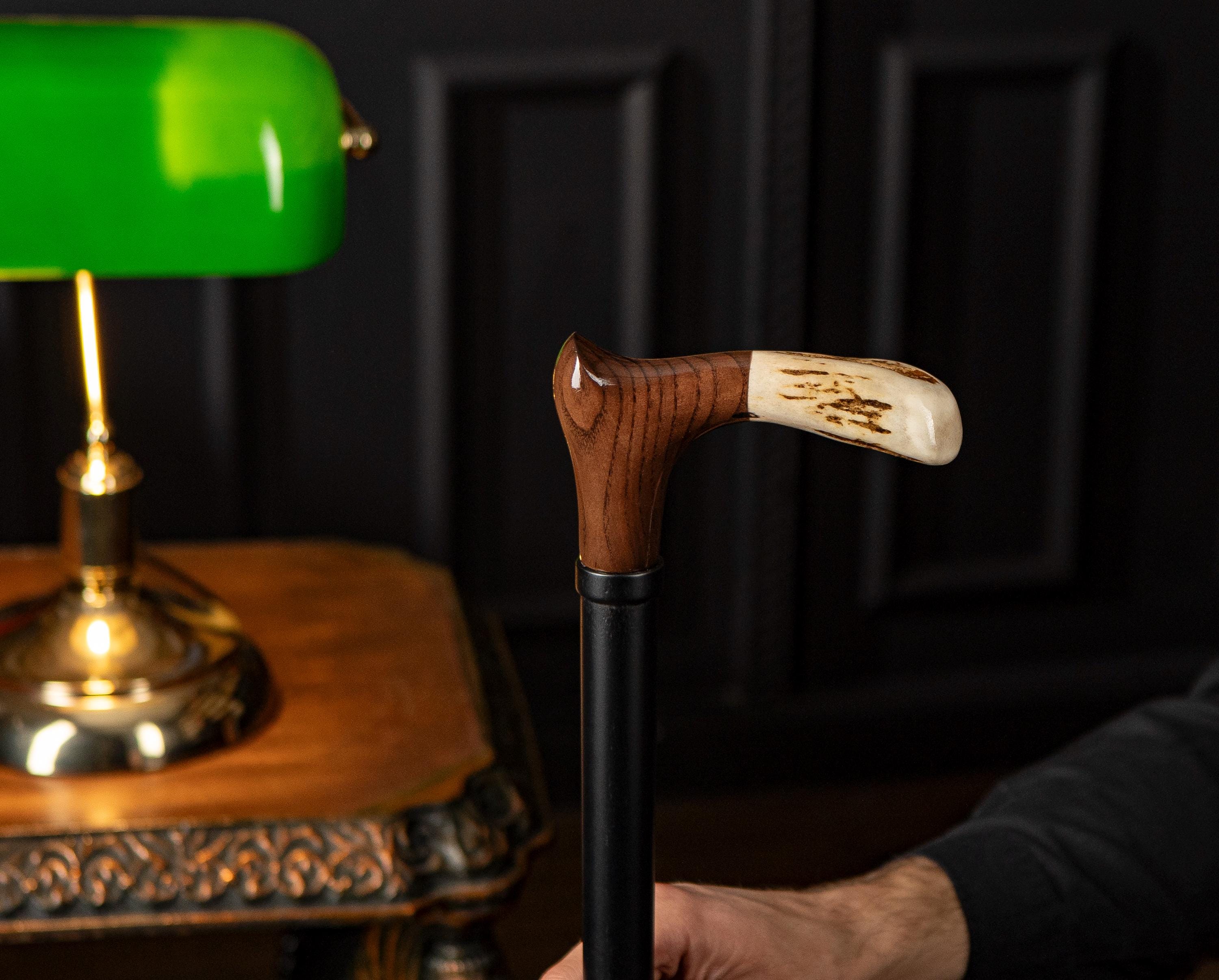 Luxury Bone Wooden Walking Cane, Moose Horn Walking Stick, Fancy Cane ...