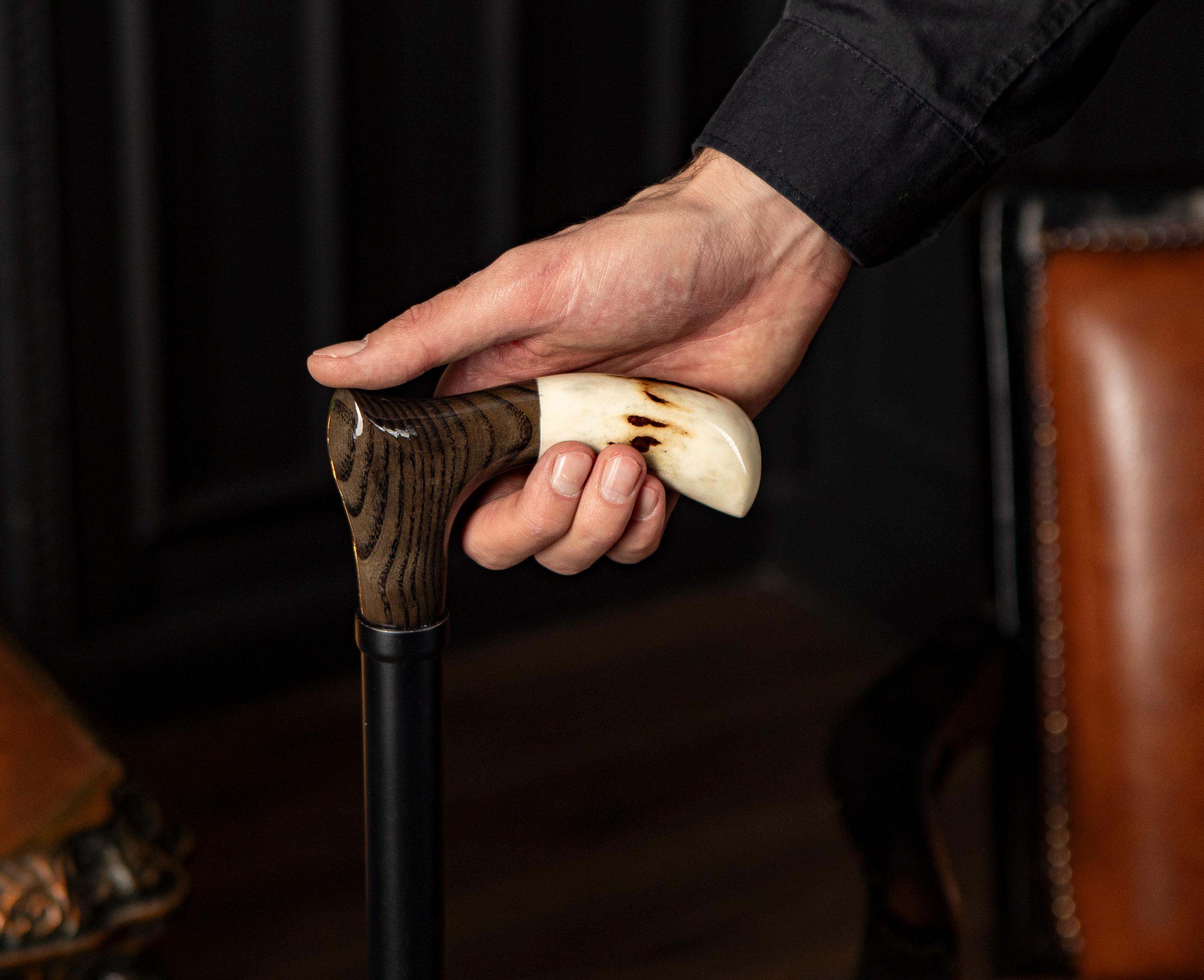 Luxury Bone Wooden Walking Cane, Moose Horn Walking Stick, Fancy Cane ...