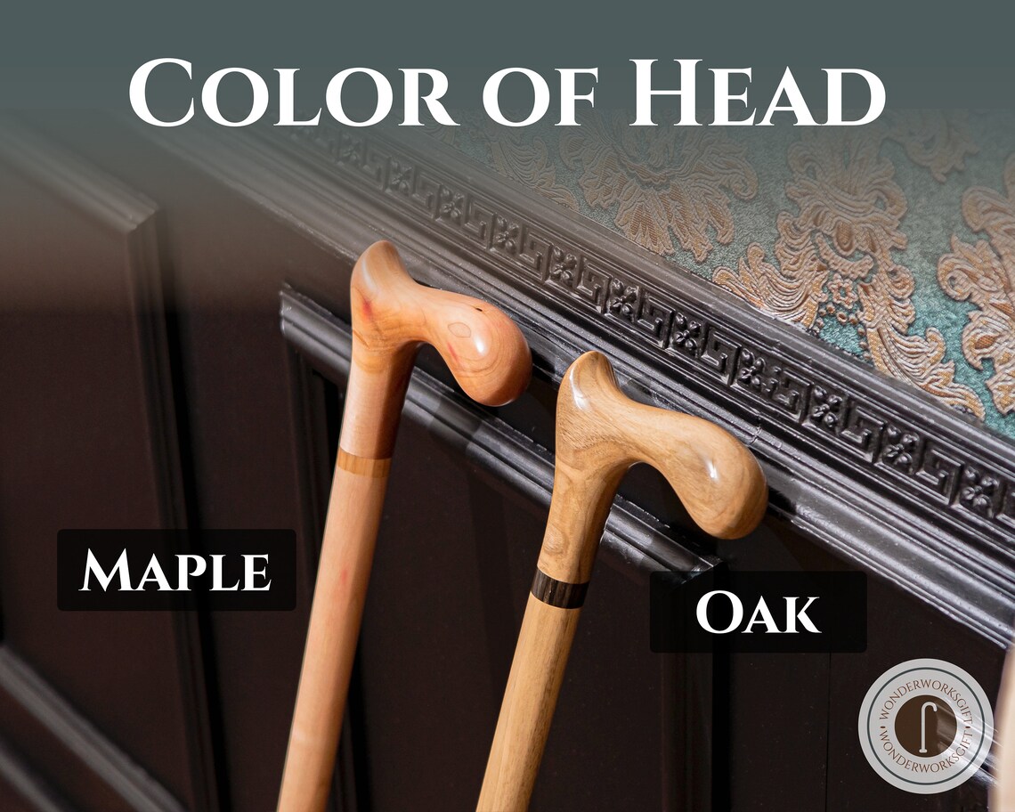 Oak Wood Walking Cane Classic Walking Cane for Men Saddle - Etsy