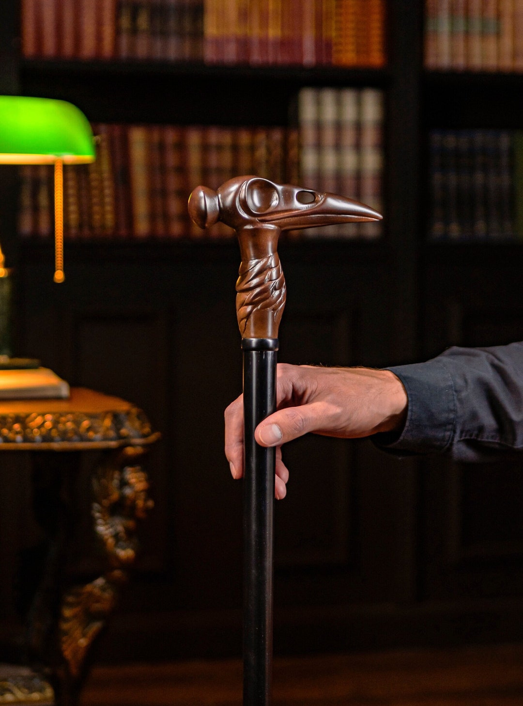 Crow Walking Stick, Raven Walking Cane, Gothic Cane, Fancy Walking ...