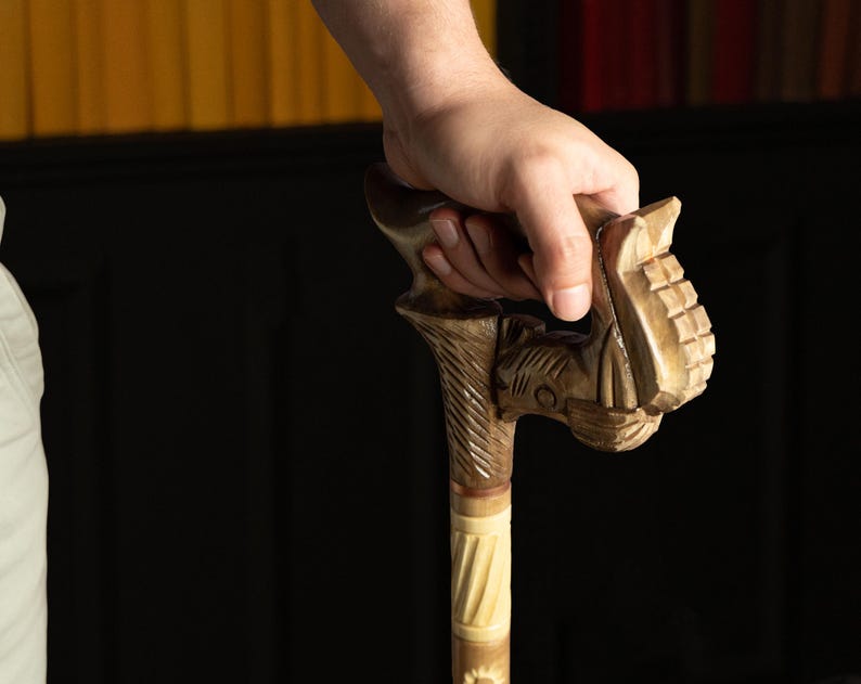 Wizard Cane Wooden Cane for Men Horse Cane Walking Stick Carved Canes ...
