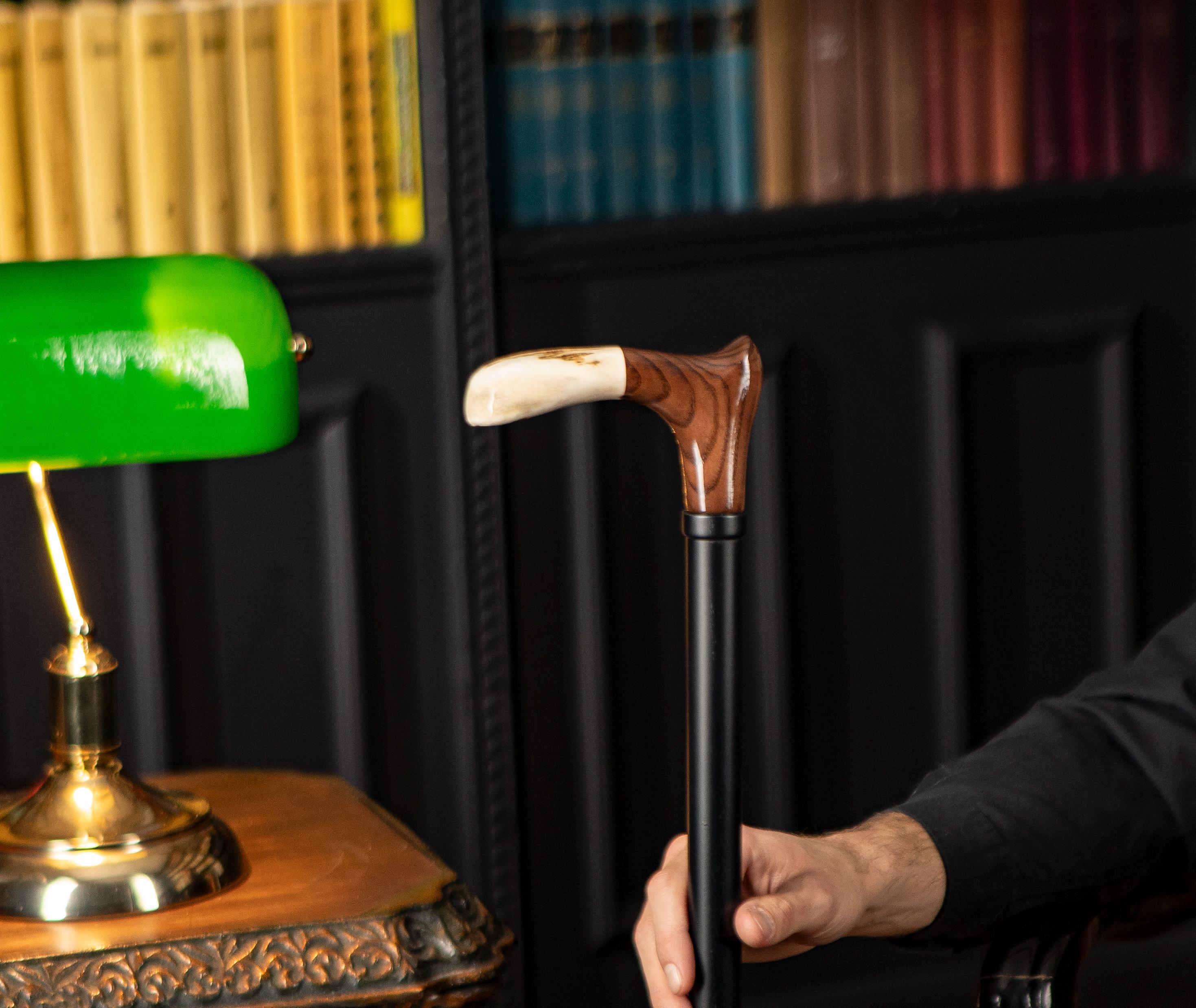 Luxury Bone Wooden Walking Cane, Moose Horn Walking Stick, Fancy Cane ...