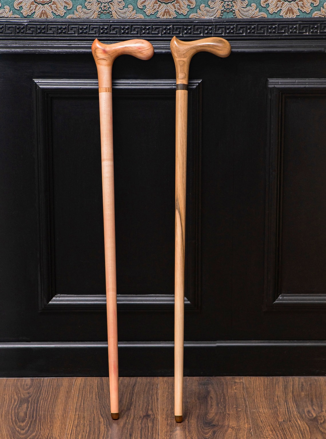 Oak Wood Walking Cane Classic Walking Cane for Men Saddle - Etsy