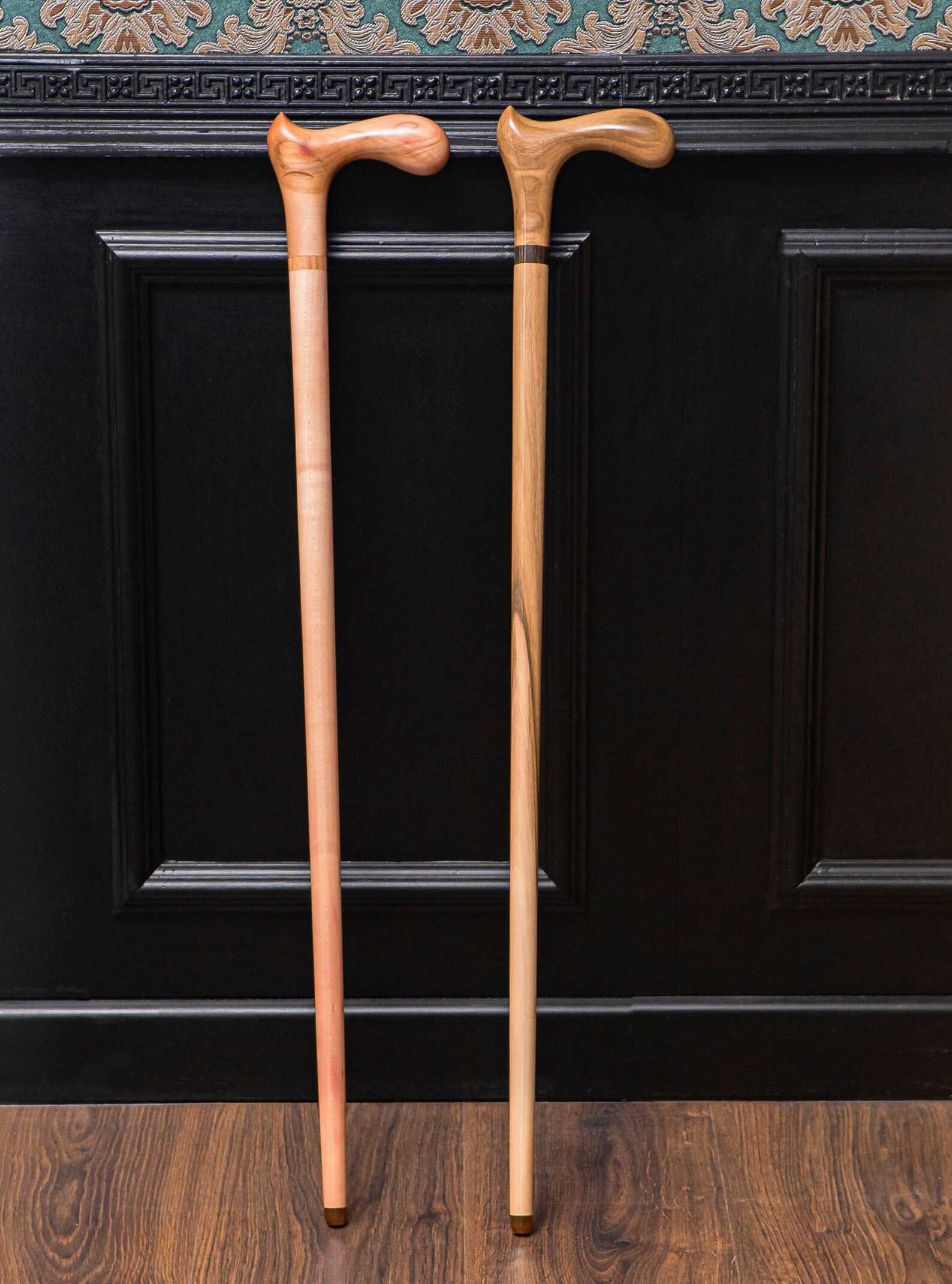 Oak Wood Walking Cane Classic Walking Cane for Men Saddle - Etsy
