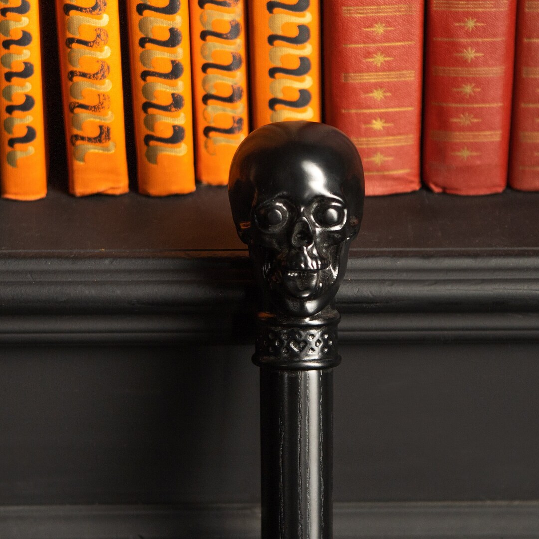 Gothic Cane, Wizard Skull Cane, Knob Handle Skull Walking Stick, Skull ...