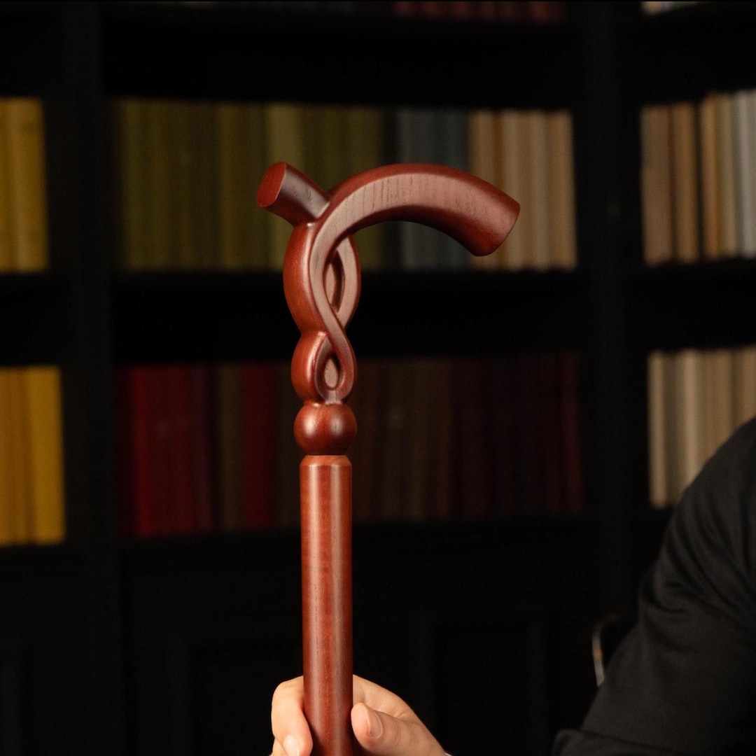 Designer Wooden Walking Stick, Carved Walking Cane for Men, 3 Different ...