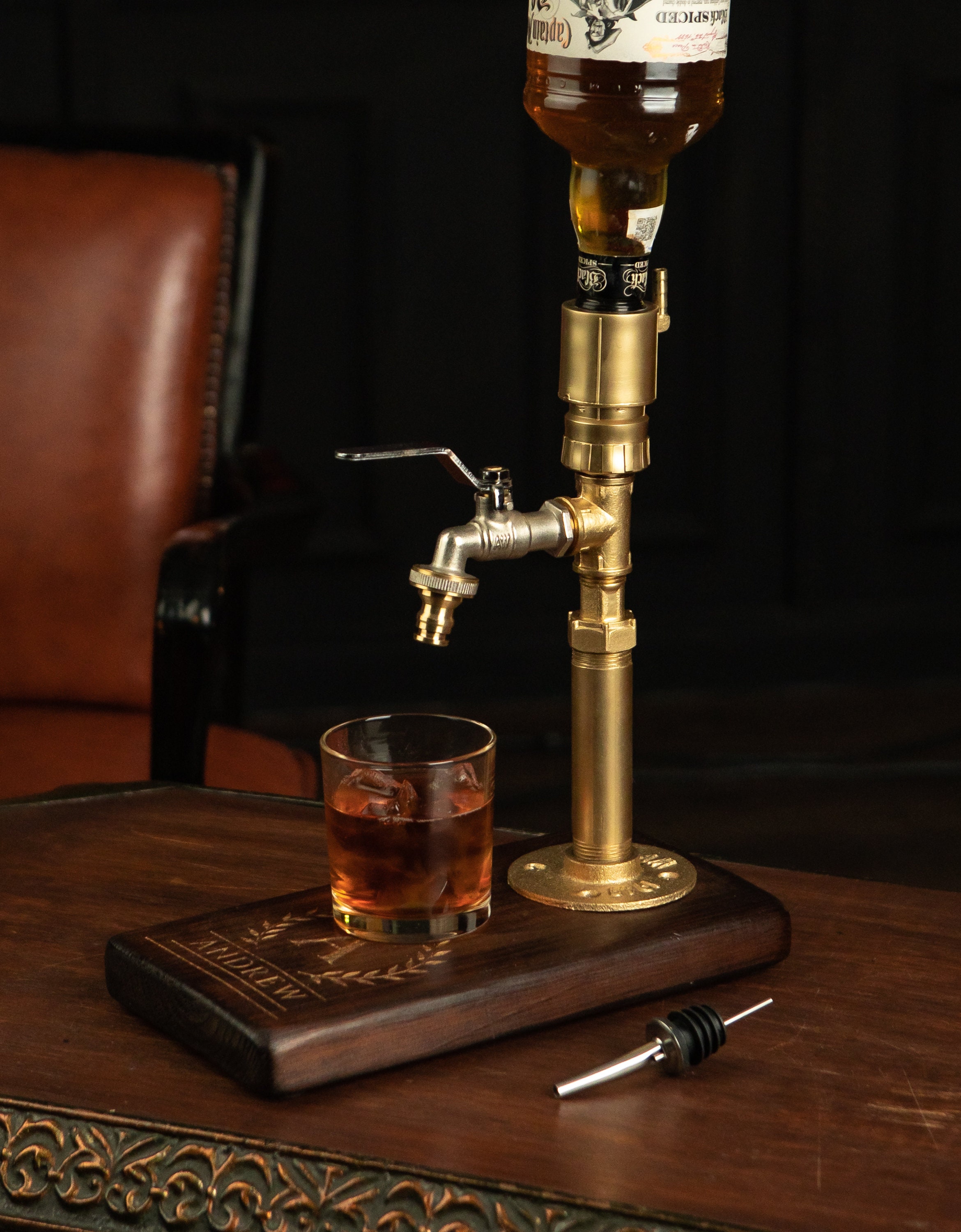 Liquor Dispenser, Whiskey Dispenser, Bourbon Dispenser, Engraved ...