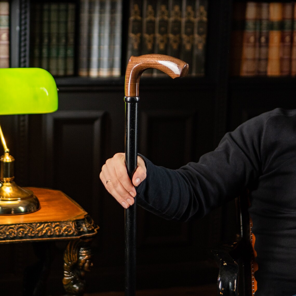 Wooden Walking Cane With Ergonomic Handle, Classy and Stylish Walking ...