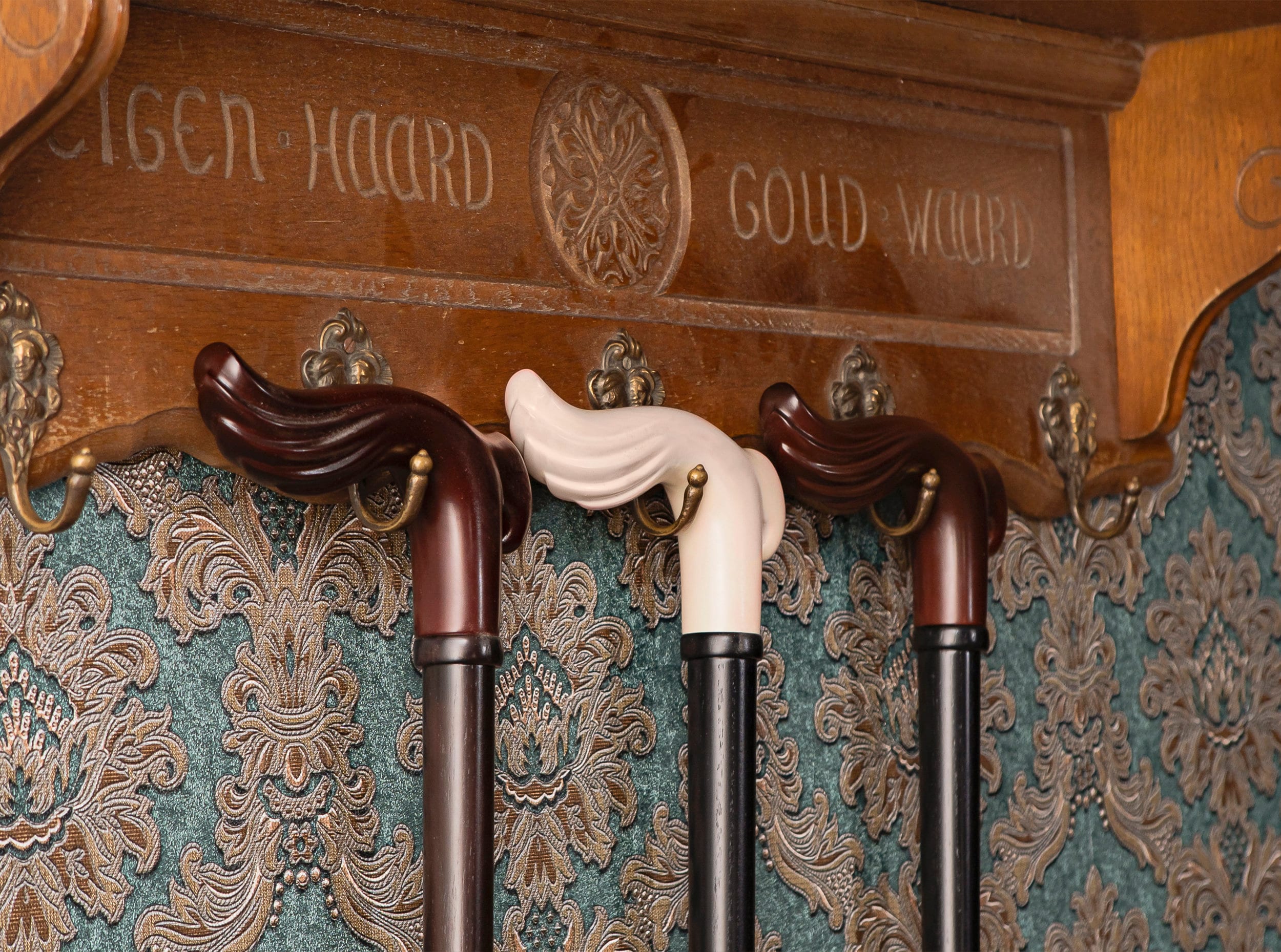 Ladies Walking Cane Hand Carved With Comfortable Handle, Womens Elegant ...