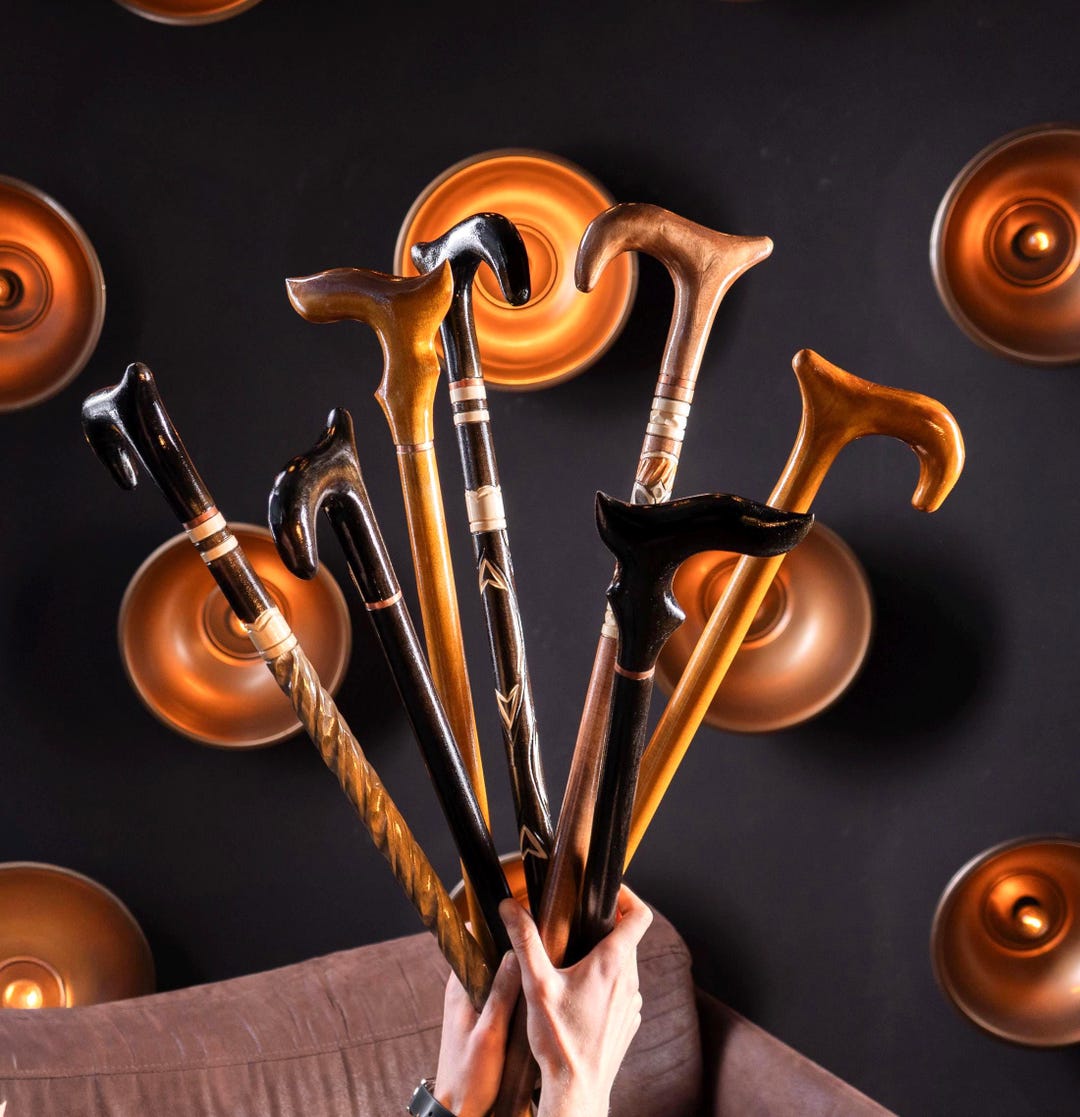 Elegant Wooden Walking Cane, Custom Gentleman Cane, Walking Stick for ...