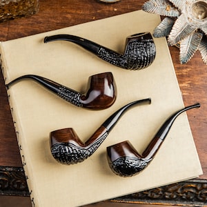 Unique Tobacco Pipe, Aesthetic Wooden Pipe, Wood Bent Pipe, Handmade ...