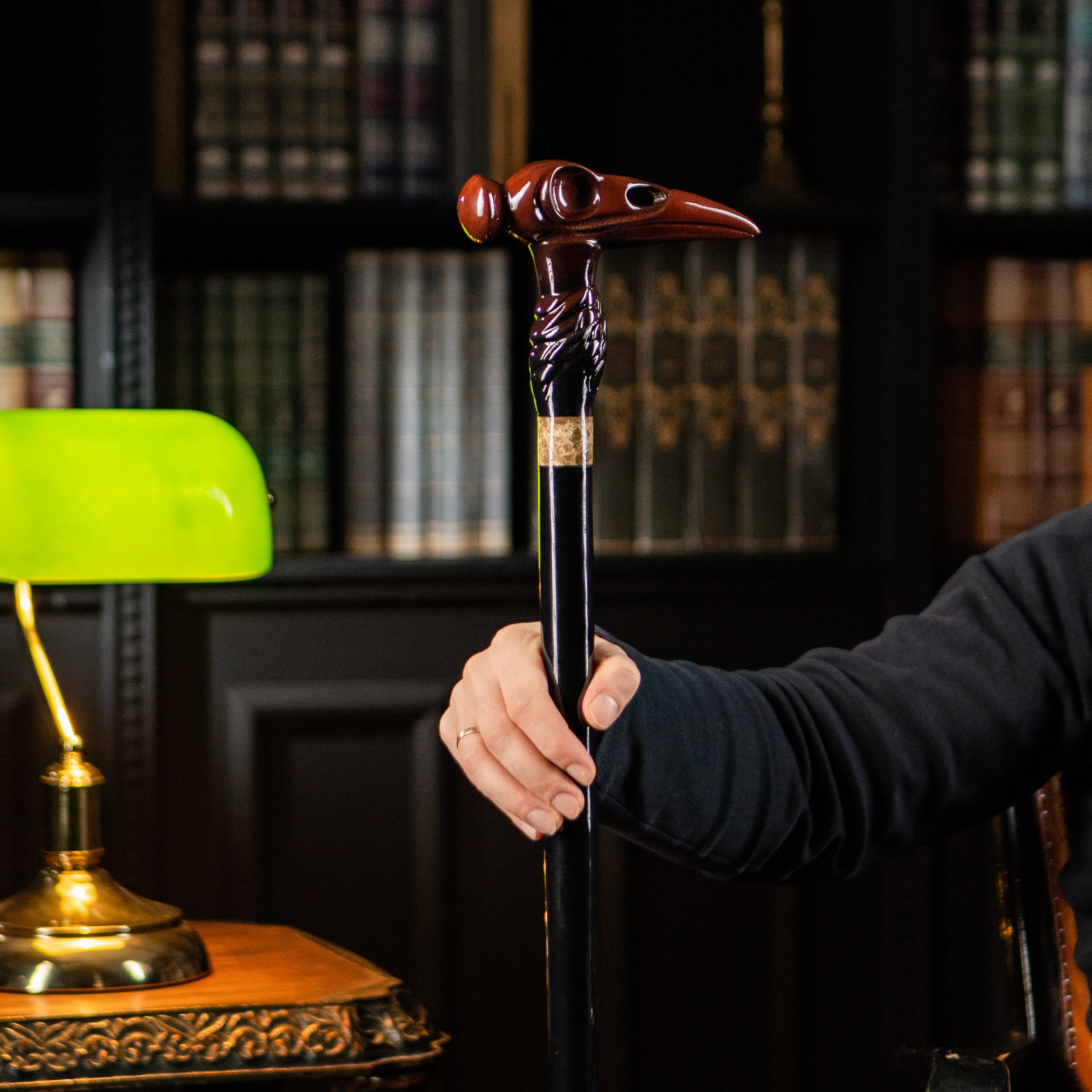 Raven Cane Fancy Walking Canes Crow Skull Walking Cane Walking Stick ...