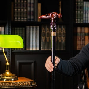 Raven Cane Fancy Walking Canes Crow Skull Walking Cane Walking Stick ...