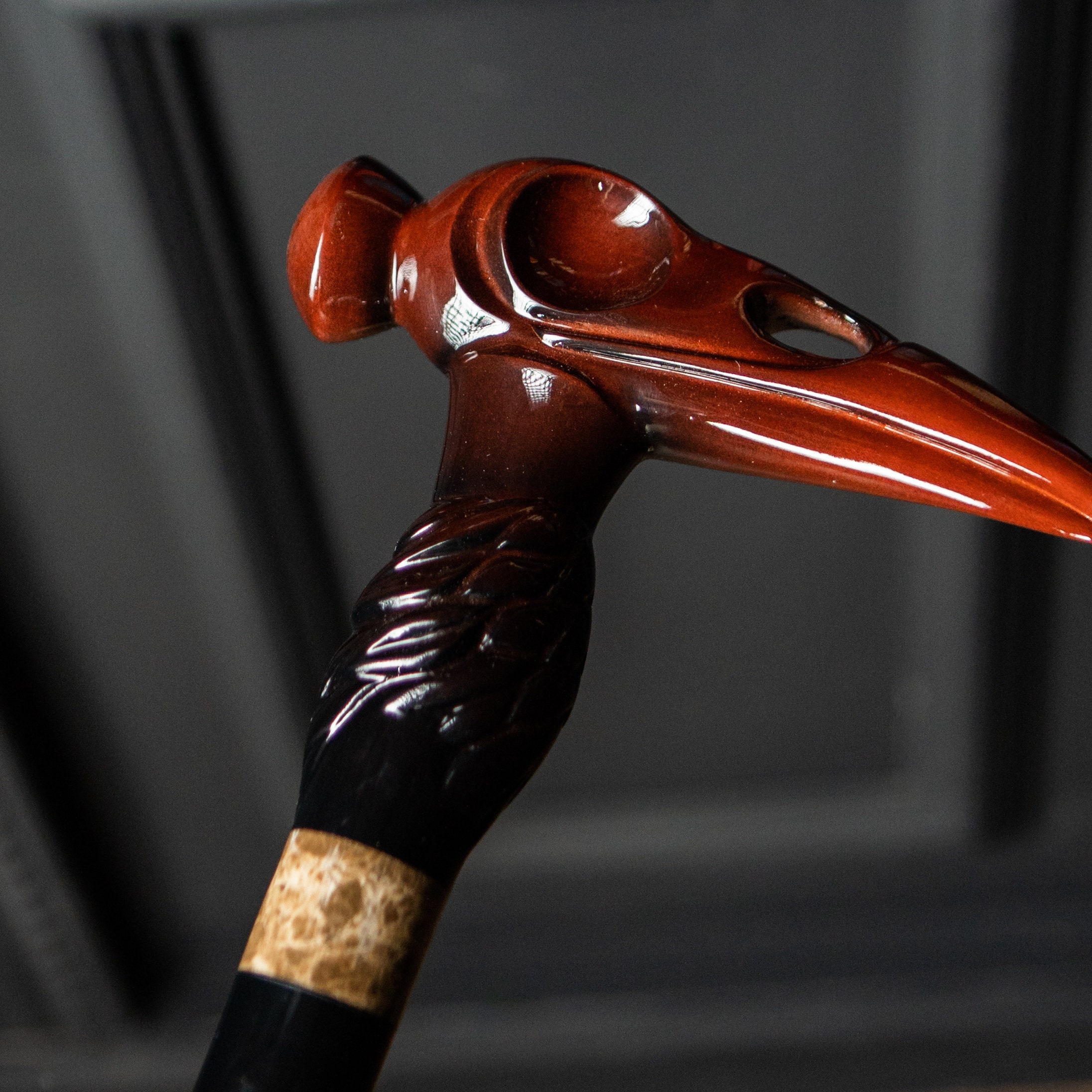 Raven Cane Fancy Walking Canes Crow Skull Walking Cane Walking Stick ...