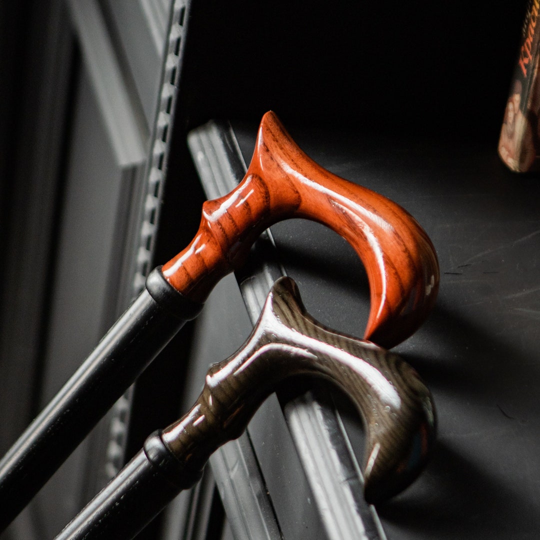 Solid Wood Walking Cane, Classic Walking Stick Cane, Men Walking Cane ...