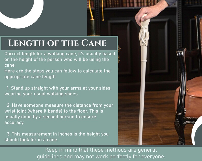 Wooden Walking Cane With Octopus Handle, Hand Carved Walking Cane for ...