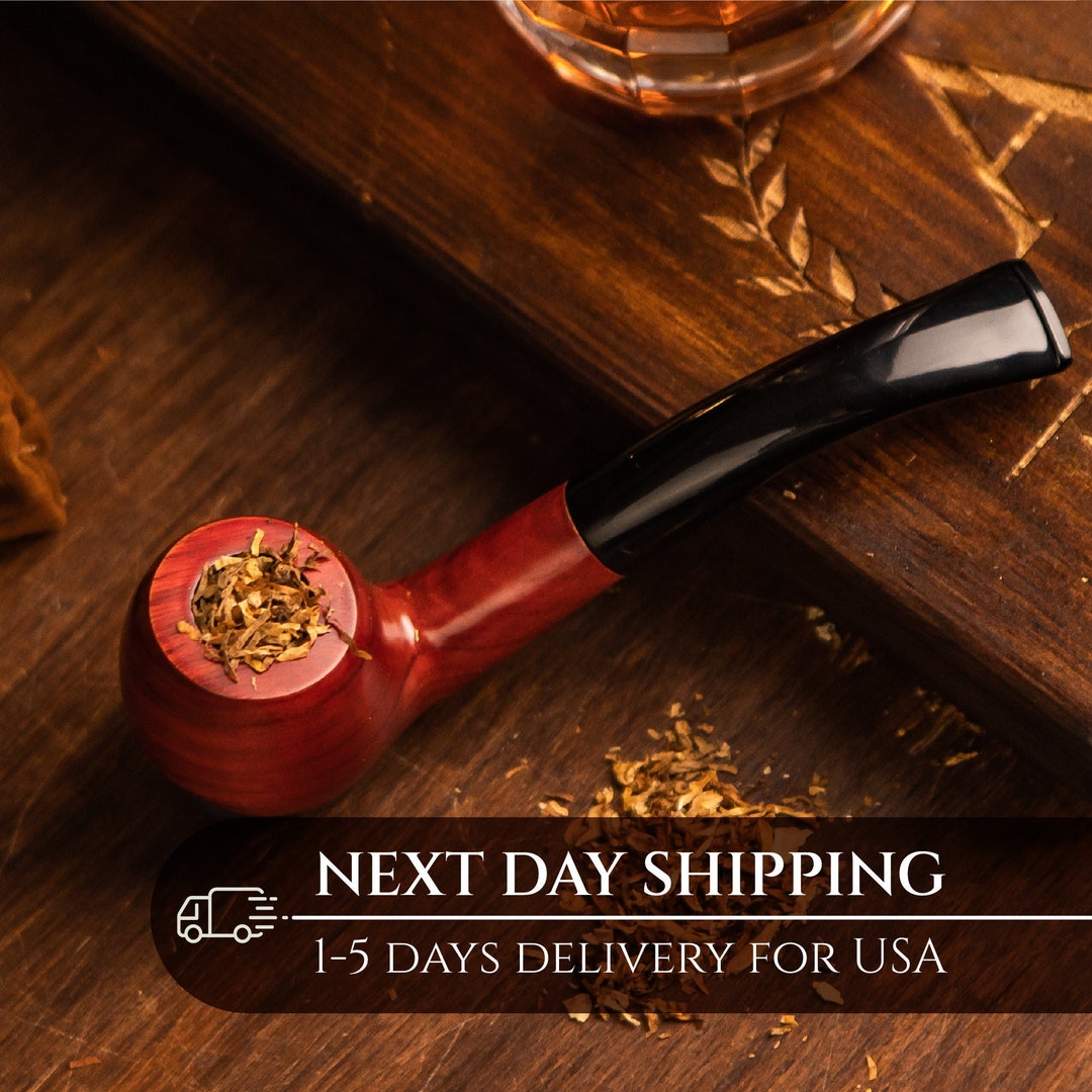 Wooden Tobacco Pipe, Handmade Smoking Pipe, Gift for Father, Unique ...