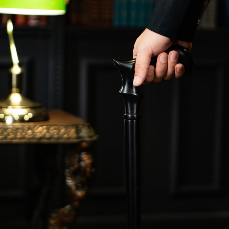Black Hook Walking Cane for Men, Wood Carved Walking Cane, Classic ...