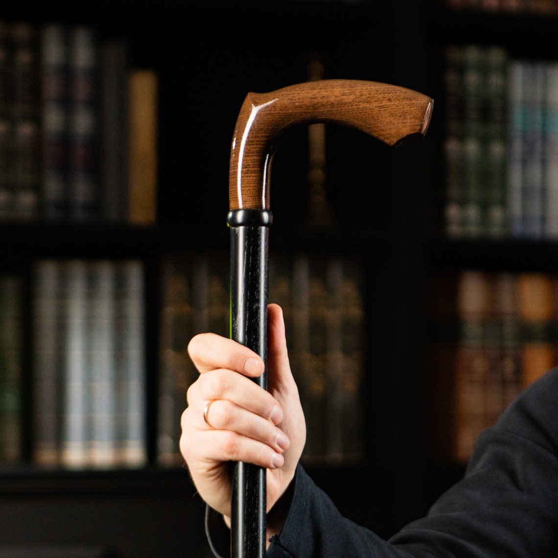 Wooden Walking Cane With Ergonomic Handle, Classy and Stylish Walking ...